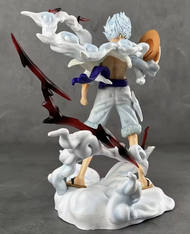 One Piece Luffy Gear 5 Nika Standing Pose Battle Scene Anime Statue ...