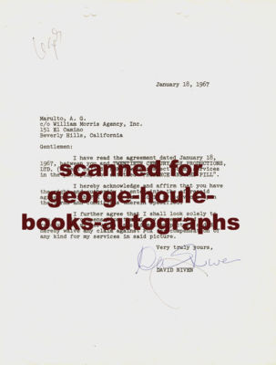 DAVID NIVEN~LETTER~ AUTOGRAPH - ~PRUDENCE - WILLIAM MORRIS - | eBay
