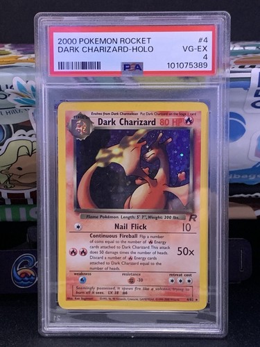 PSA 4 2000 Pokemon Rocket Dark Charizard 4/82 Team Rocket Holo | eBay