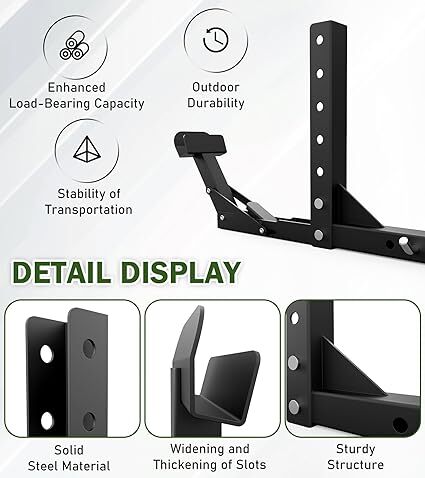 ELITEWILL Trash Can Hauler Hitch Trash Can Transporter for UTV with 2 ...