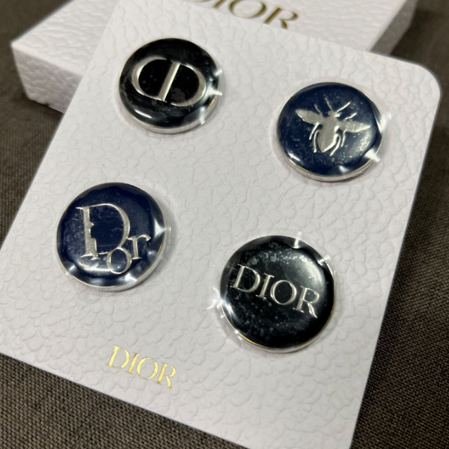 Christian Dior Novelty Gold Star Strap Key Chain Charm Pin badge gold ...