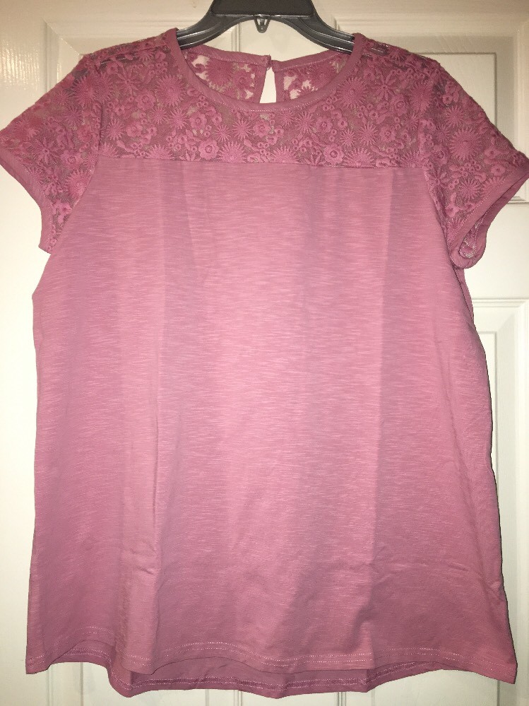 NWT Matilda Jane Lory Top Pink Mauve Lace Yoke Size M Medium | eBay