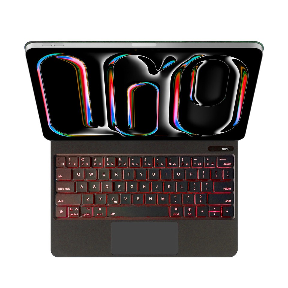 iPad Pro 13" (M5) Magnetic Bluetooth Keyboard 7 Color Backlit Keys ...