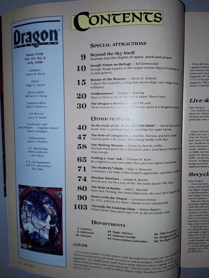 Dragon Magazine # 159 TSR / Wizards of the Coast | eBay