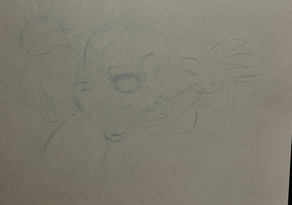 Original 1990s Disney Animation Drawing Sketch Art MICKEY MOUSE Very ...