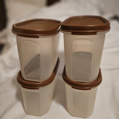 Tupperware Vintage #2 Modular Mate #1612 Brown Lid, 4 3/4 Cups, 4 ...