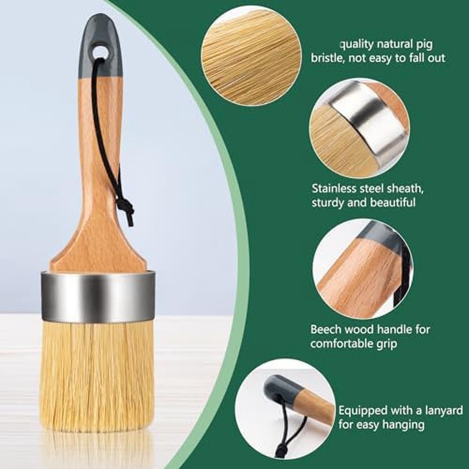 Chalk and Wax Paint Brush Set, Chalk Paint, Milk Paint for Furniture ...