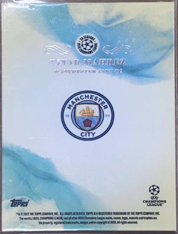 2021 Topps Museum Collection UEFA Champions League Riyad Mahrez Star ...