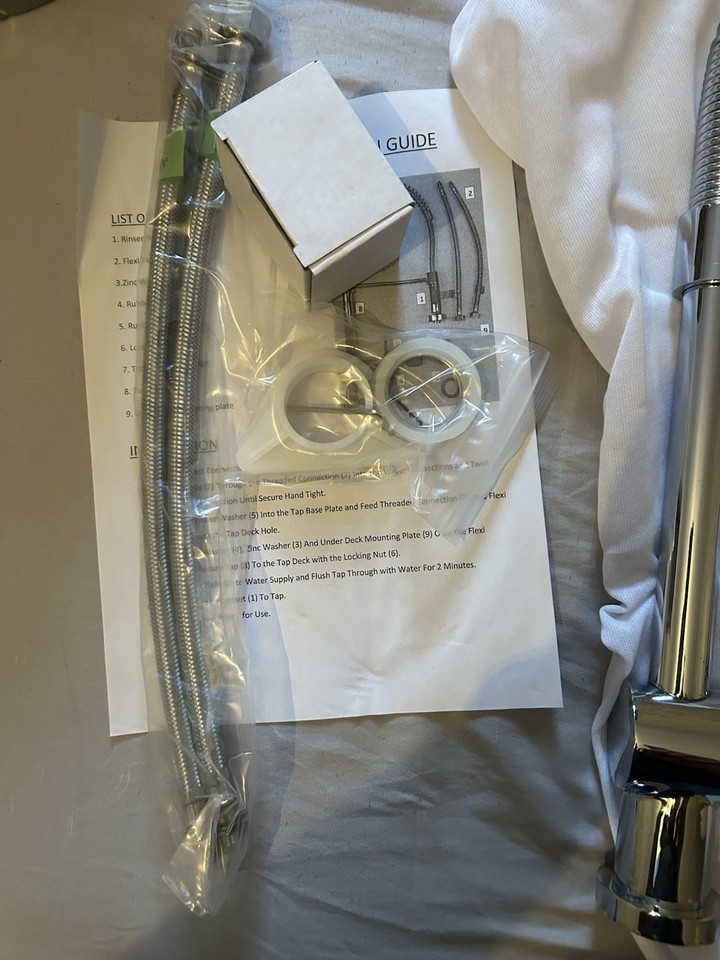 Kitchen Mixer Tap with Swivel Spout & Directional Spray | eBay UK