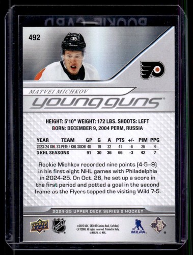 2024-25 UD Series 2 Young Guns Matvei Michkov RC (FraRai) | eBay
