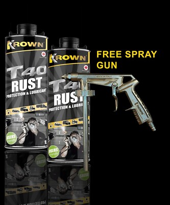 KROWN T40 rust protection, corrosion treatment, rustproofin 1L+1L+spray ...