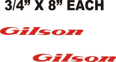 DX 2 GILSON TRACTOR VINYL DECALS RED 3/4(" X 8" | eBay