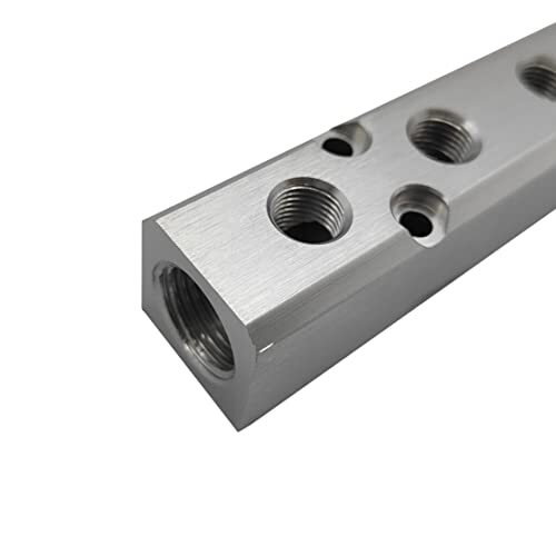 9 Way Pneumatic Manifold Air Distribution Block G1/2 Supply Port G1/4 ...