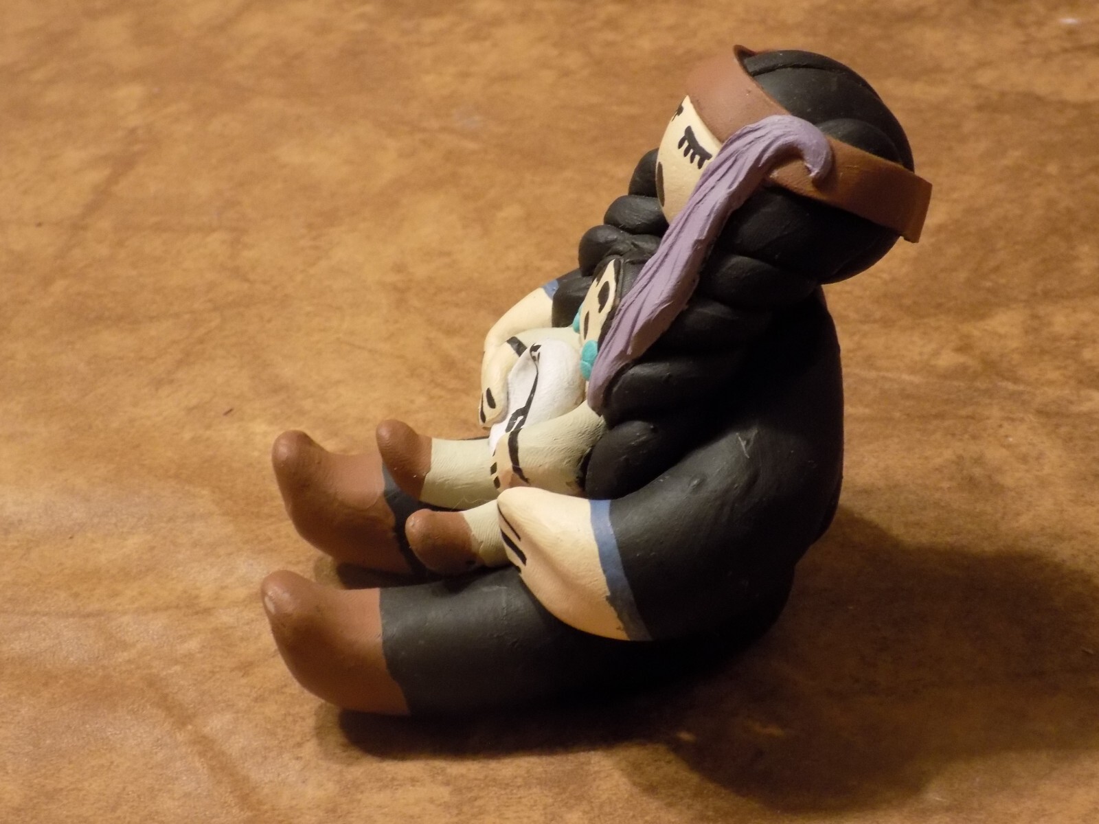 Mother & Child Storyteller Pottery Figurine by New Mexico Potter Jeri ...