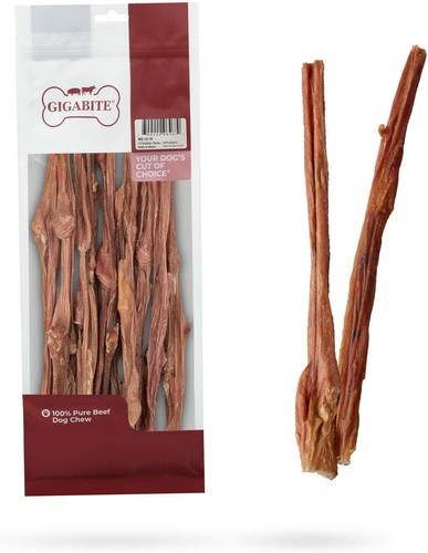 Best Pet Supplies GigaBite 12 Inch All Natural Beef Bladder Sticks Pack ...