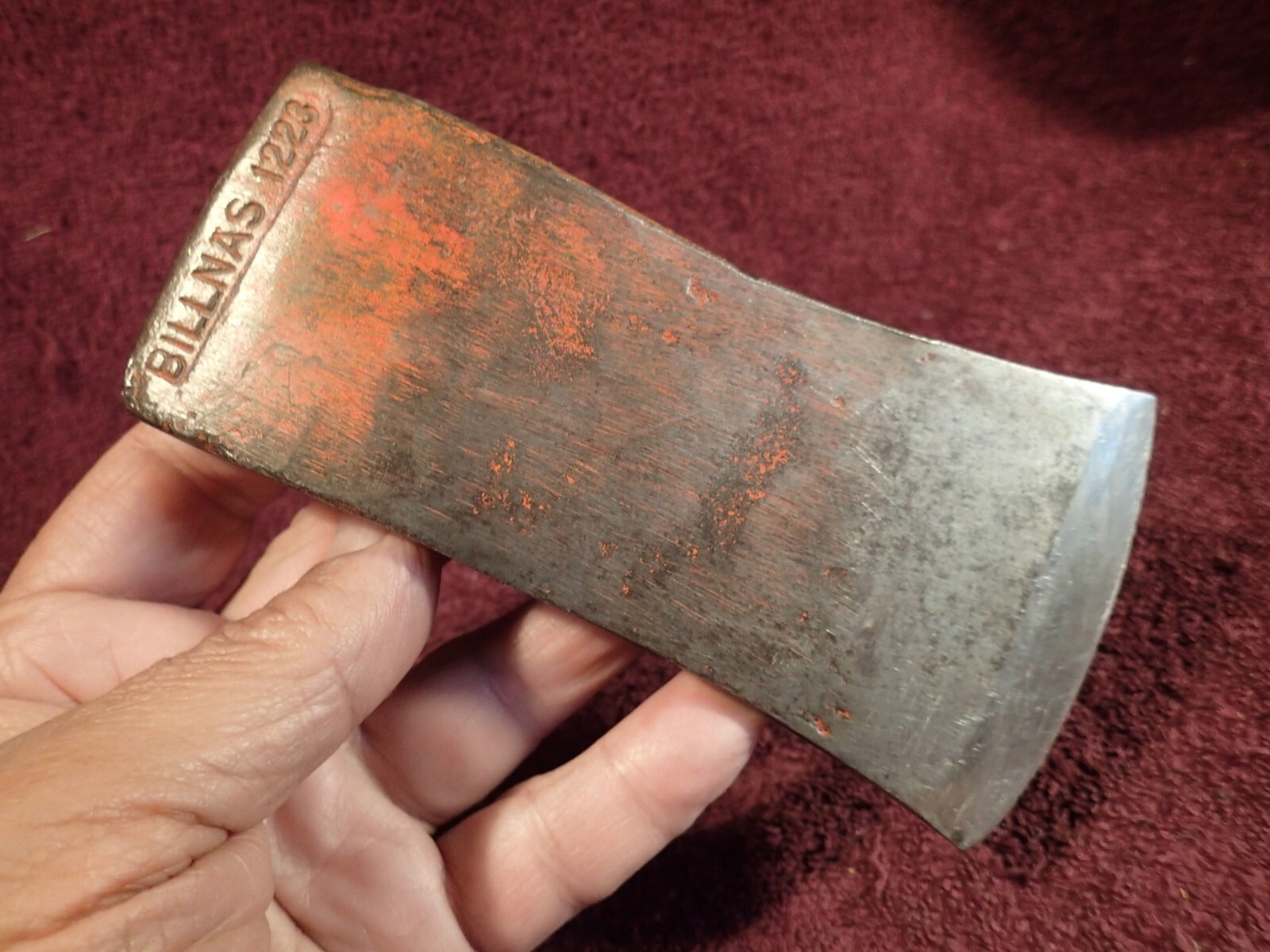 SMALLER 0.789 kg SHARP VINTAGE AXE HEAD BILLNÄS BILLNAS 1223 FINLAND ...