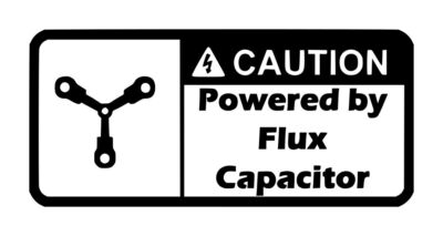 Flux Capacitor Decal #1 3"x6.5" Choose Color | eBay