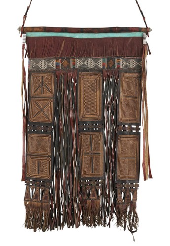 Old African Art Tuareg Bedouin leather tent decoration panel Niger ...