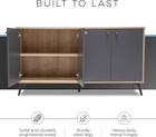 57 inch Sideboard Buffet Cabinet with Storage 4-Door Cabinet Soft ...