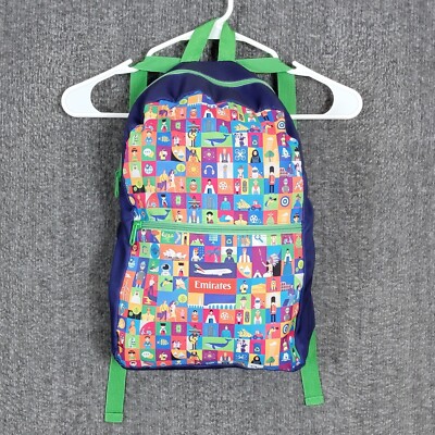 Emirates Airlines Backpack Purple Multi-Color Convertible Packable ...