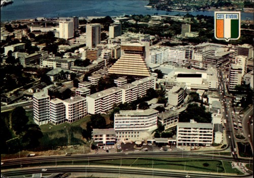 Abidjan Cote D'Ivoire Aerial view vintage postcard b302 | eBay