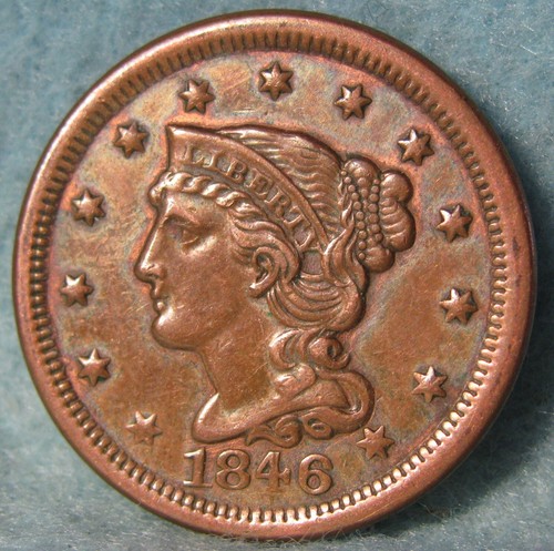 1846 Braided Hair Large Cent High Grade Old US Coin | eBay