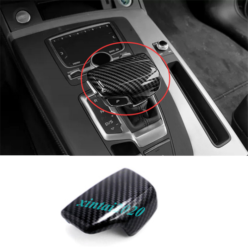 Carbon Fiber Interior Gear Lever Shift Knob Cover Trim For Audi Q5 SQ5 ...