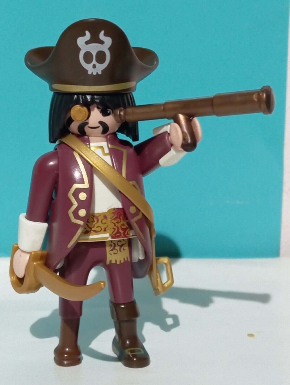 PLAYMOBIL FIGURE PIRATE CAPTAIN SUPER 4 PIRATES GALEON SHIP CORSAIR REF ...