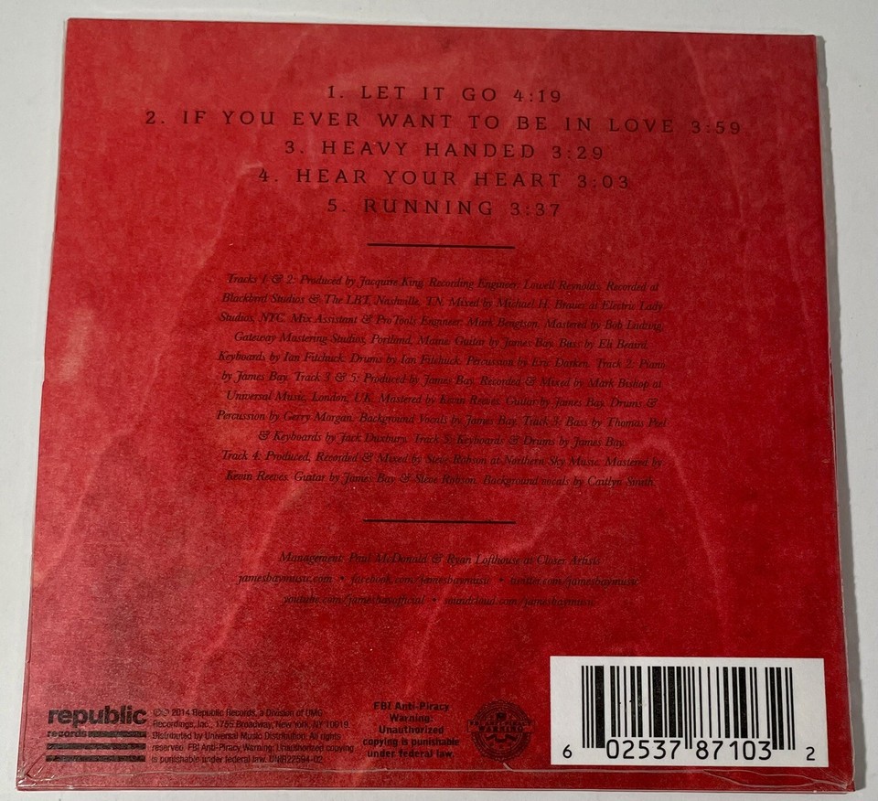 JAMES BAY - Let It Go - EP CD Sealed RSD 2014 | eBay