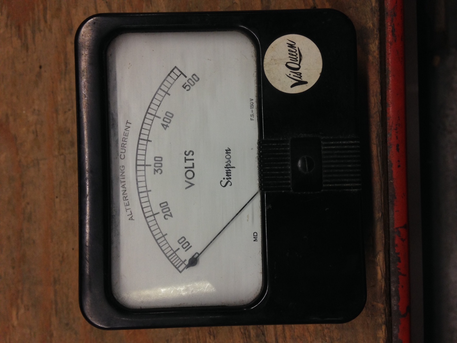 Simpson Panel Meter 0-500VAC 4-3/4" x 4-1/4" F.S.=150V | eBay