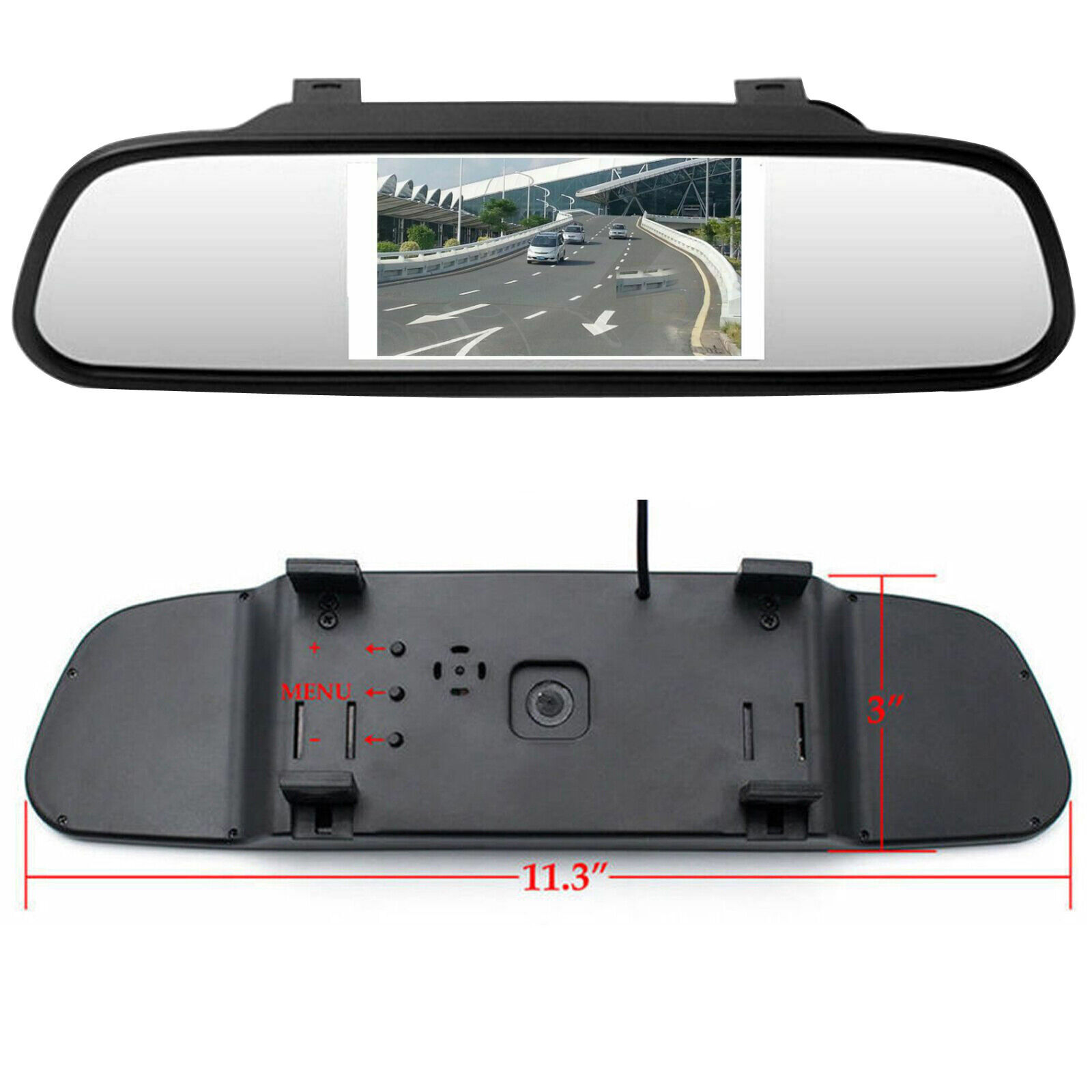 8 LED Reverse Parking Camera + 4.3" Car Mirror Monitor Kit Vehicle ...