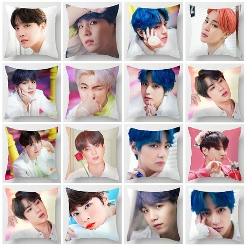 45cm/17.7inch KPOP BTS Bangtan Boys Cushion Cover Decorative Case Soft ...
