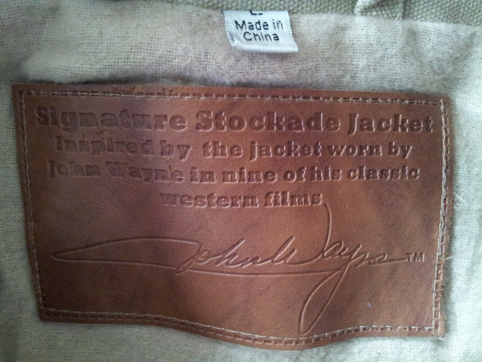 BRADFORD EXCHANGE JOHN WAYNE SIGNATURE STOCKADE JACKE… - Gem