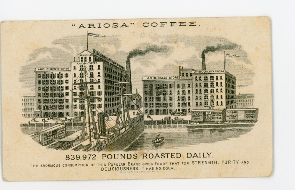 Vintage Advertising Card for Arbuckles "Ariosa" Coffee 5" X 3" Danie ...