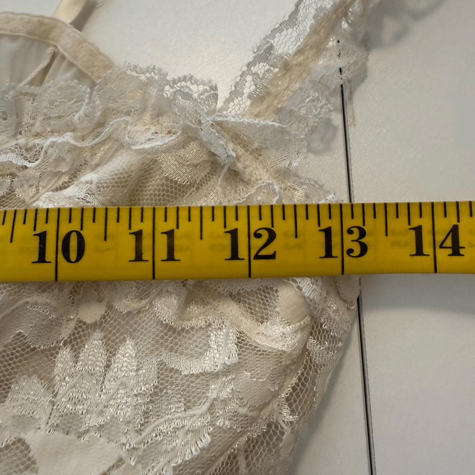 Vintage Private Luxuries by Natori Ivory Lace Corset W/Garters Sz XL ...