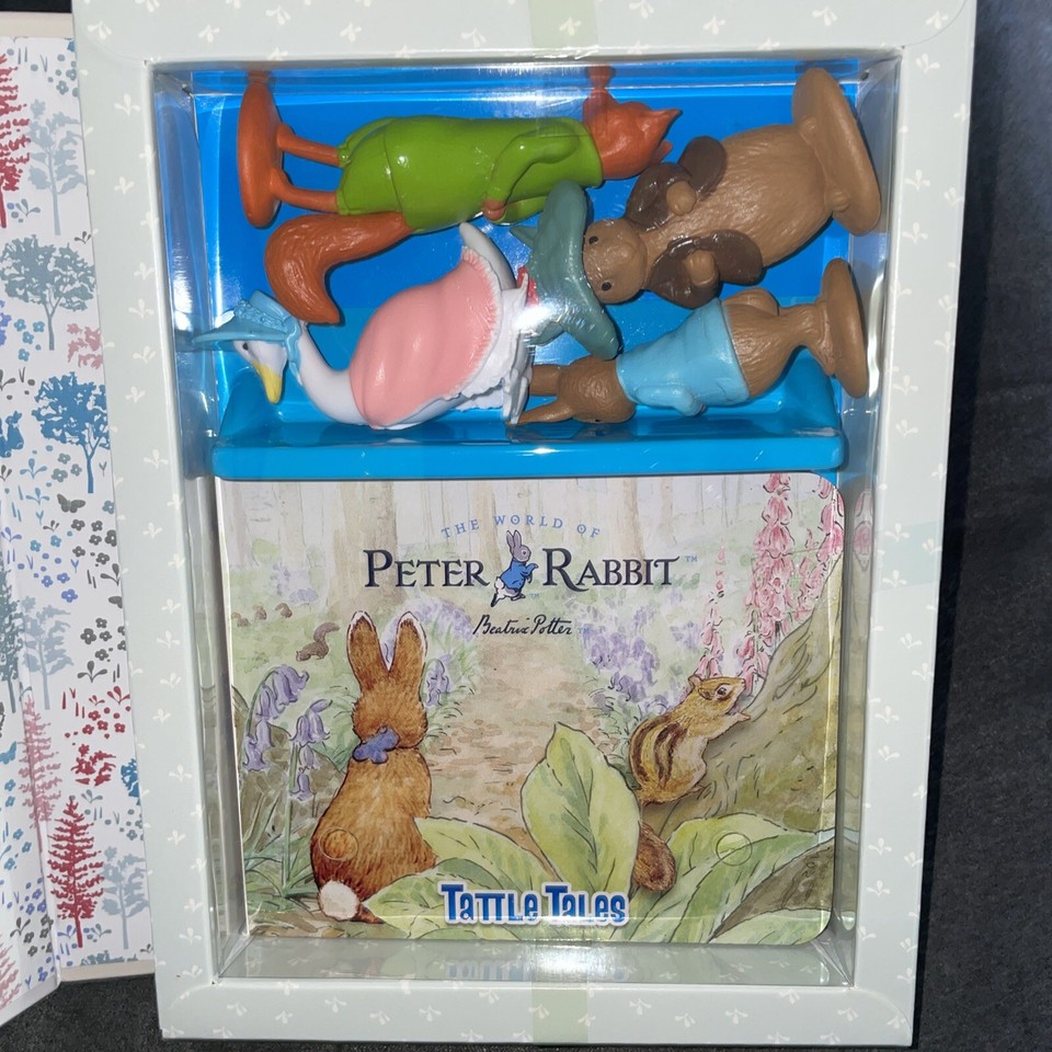 Peter Rabbit Tattle Tales NEW! Storybook & 4 play Characters, Figurines ...