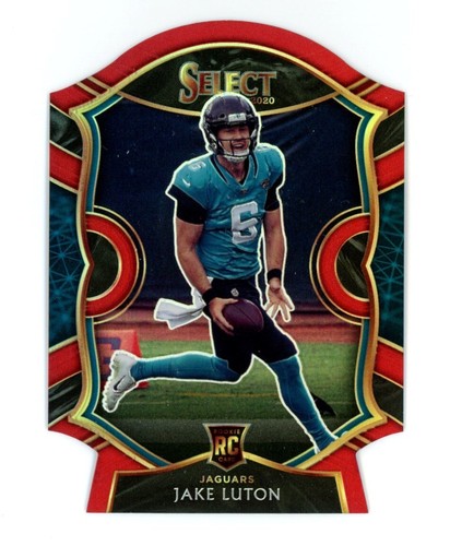 2020 Panini Select Concourse Red Prizm Die-Cut Jake Luton #98 Rookie RC ...