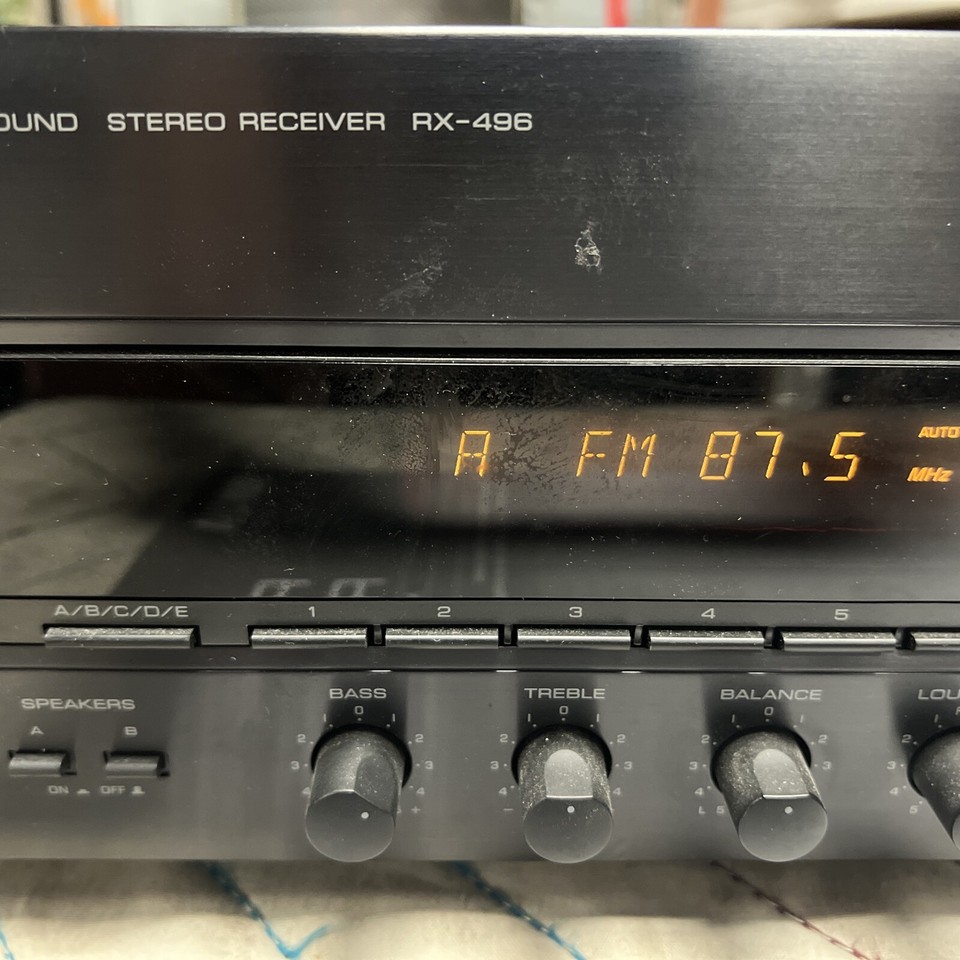 Yamaha RX-496 Natural Sound 160W Stereo Receiver Bundle With Remote And ...