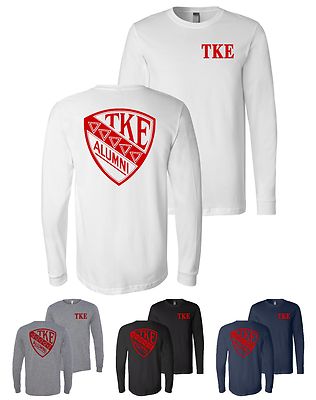 Tau Kappa Epsilon Fraternity ALUMNI Badge Bella+Canvas Long Sleeve ...