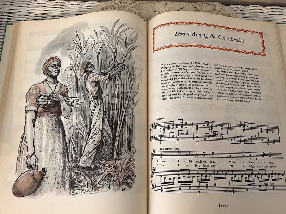 1946 First Edition: "A TREASURY OF STEPHEN FOSTER" w/Illustrated Piano ...