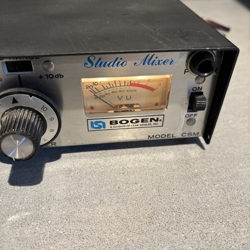 Vintage Bogen Studio Mixer Model CSM Series G-50 Audio Equipment Powers On | eBay