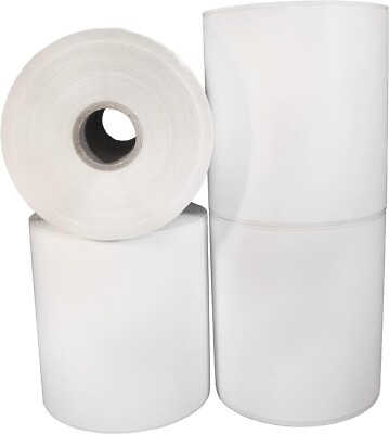 4 Pack of Direct Thermal Continuous Label Rolls - Dimensions are 4 x ...