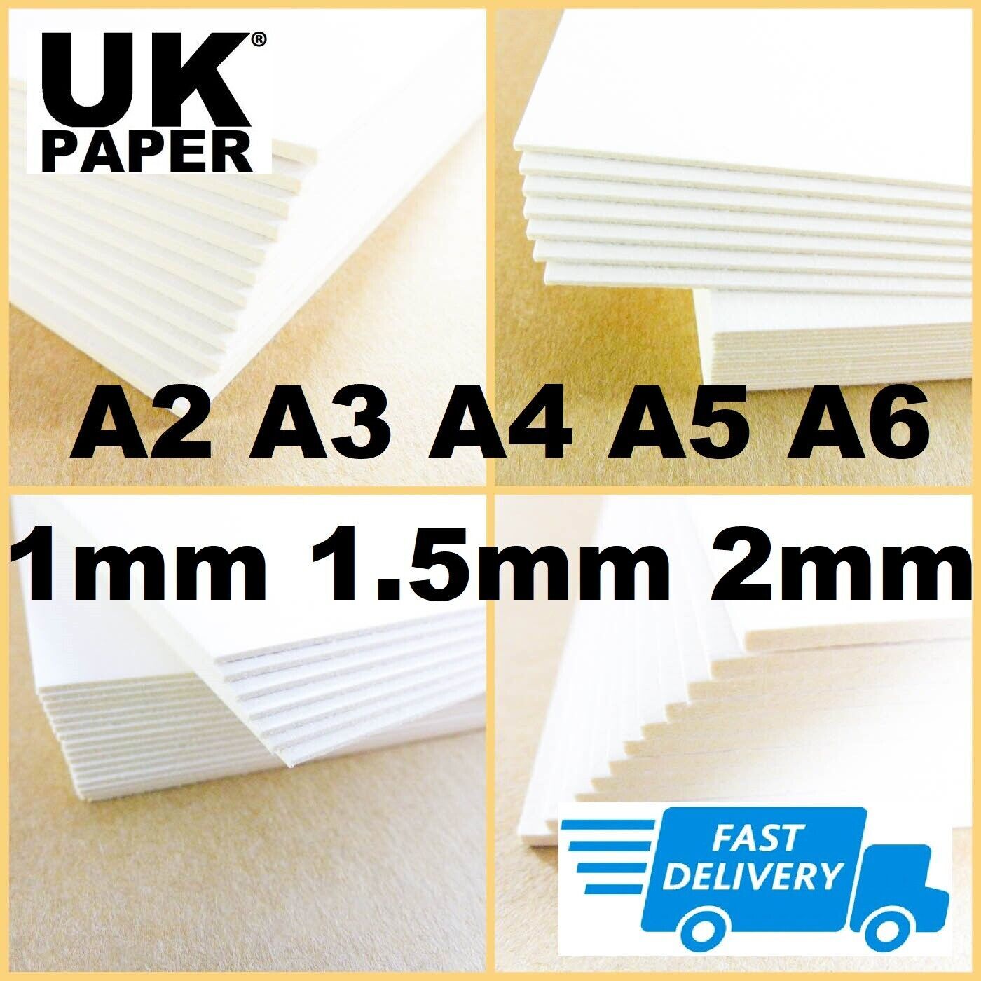 CARD GREYBOARD CRAFT SHEETS 1- 2mm THICK PAPER RECYCLED A4 A3 A2 ...