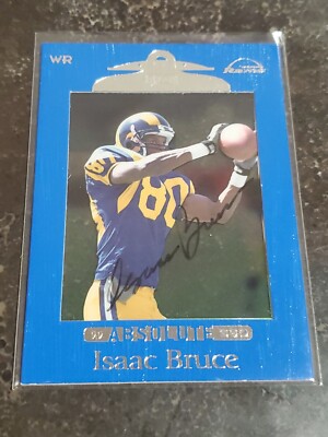 RARE 1999 Playoff Absolute SSD Isaac Bruce Hand Signed On Card Auto ...