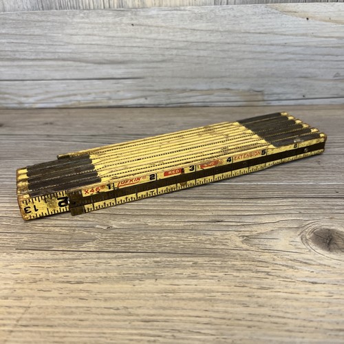 Vintage Wood Lufkin X46 Red End 6 Foot Folding Extension Ruler ...