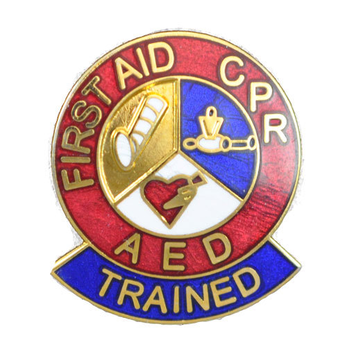 First Aid, CPR, AED Trained Emblem Pin | eBay