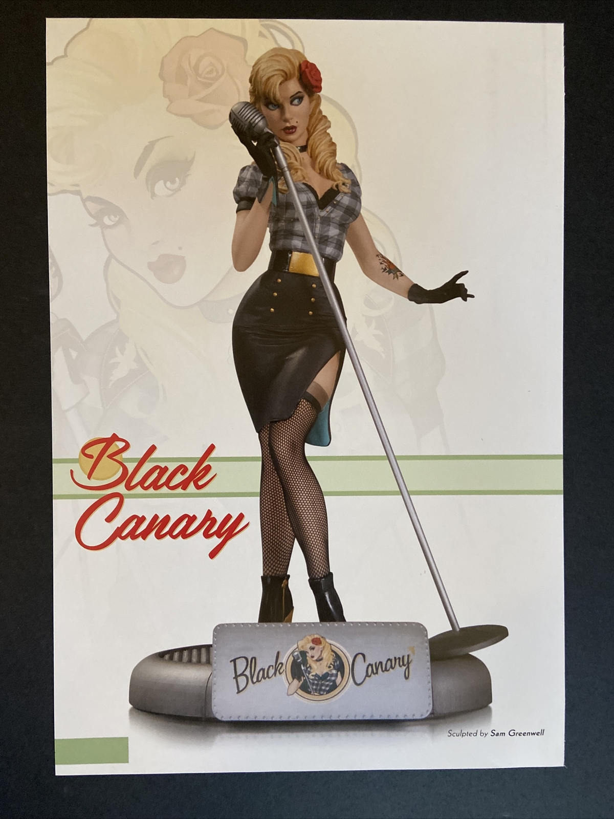 Black Canary Sculpture - DC Comics BombShells Poster Print 8x11.5 Sam ...