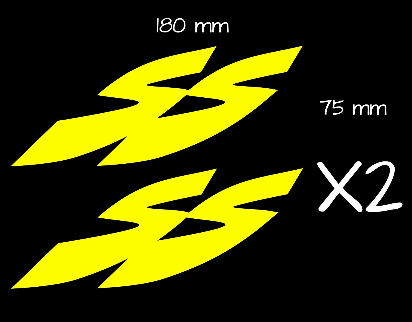 SS vinyl decals TWO (2) 180 x 75 mm each CONFIRM your color | eBay ...