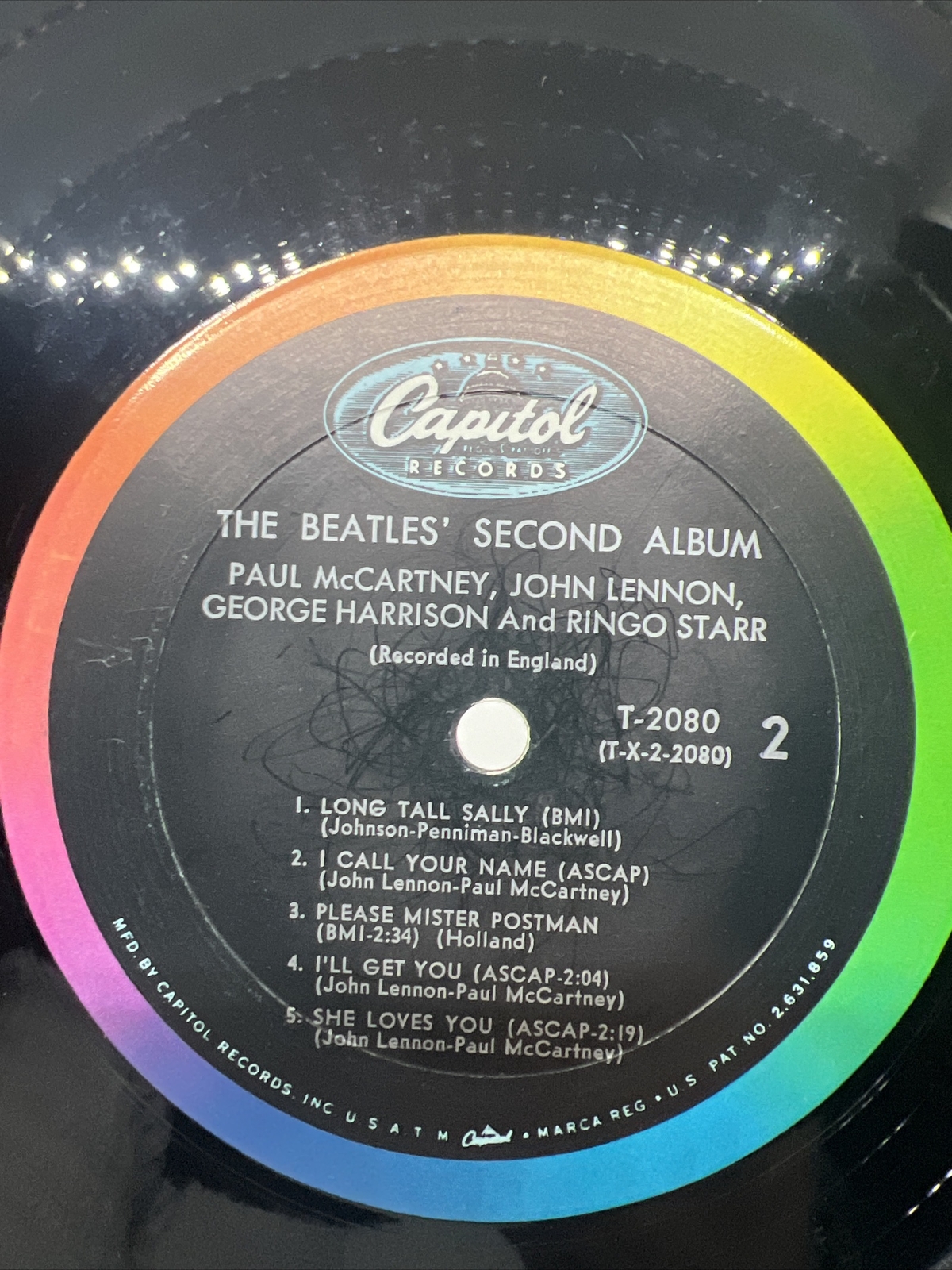 The Beatles Second Album Capitol Record T2080 VG | eBay