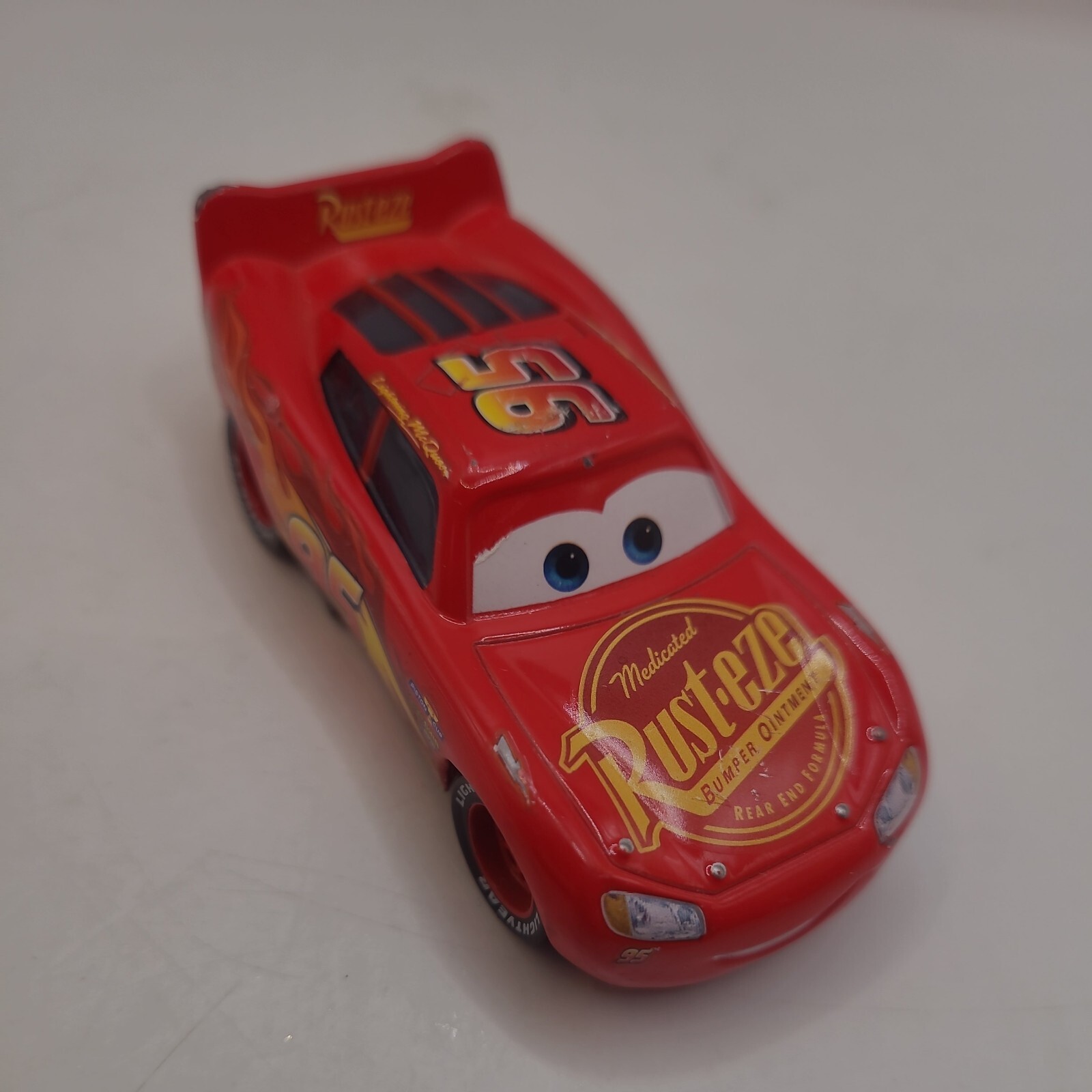 DISNEY PIXAR Cars Diecast Red #95 Lightning McQueen Rust-Eze Mattel Toy ...